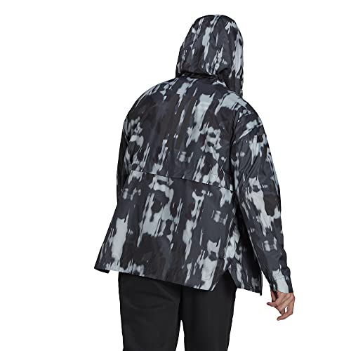 adidas Mens Urban All Over Print Wind.RDY Jacket Black XX-Large