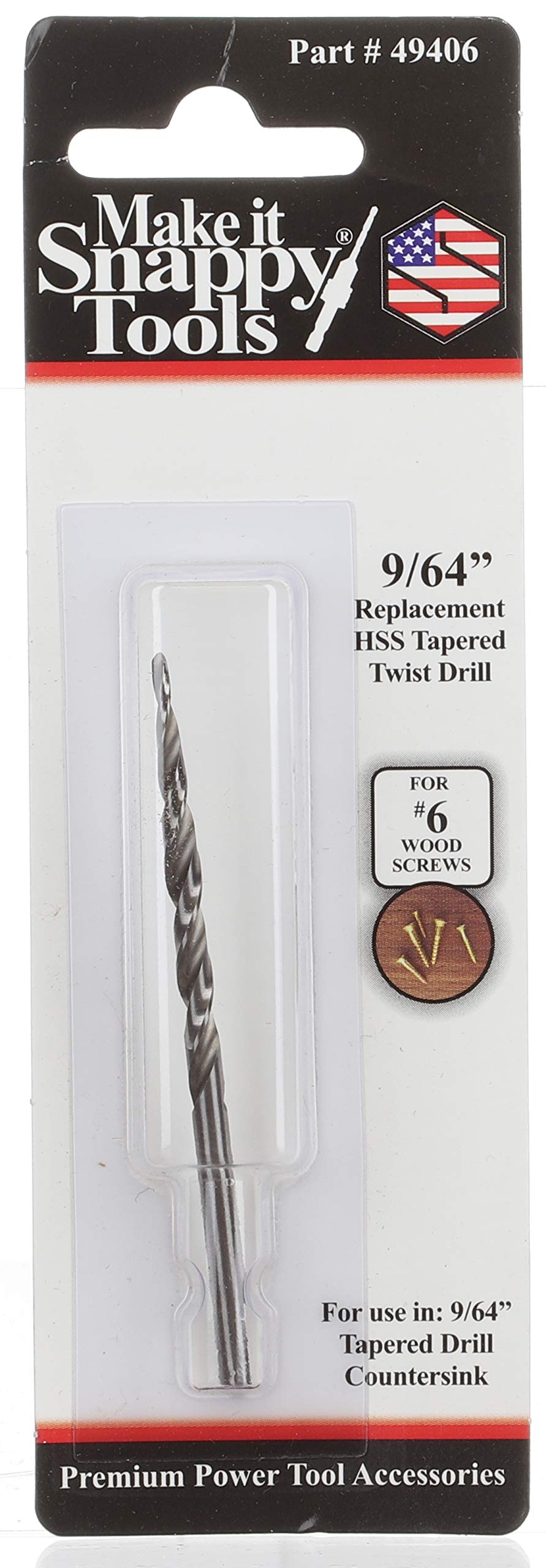 Make it Snappy Tools Replacement 9/64 Inch HSS Tapered Drill (Replaces Part # 49409) #49406