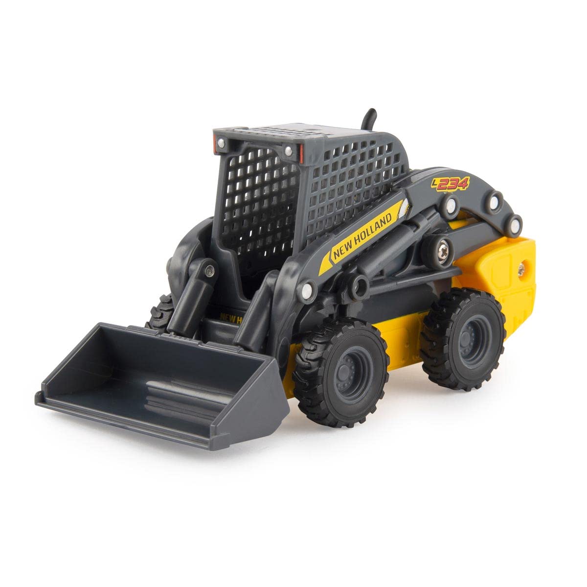 ERTL 1/32 Big Farm Ram 3500 Dually Quad Cab with Lowboy and New Holland L230 Skid Steer 47269