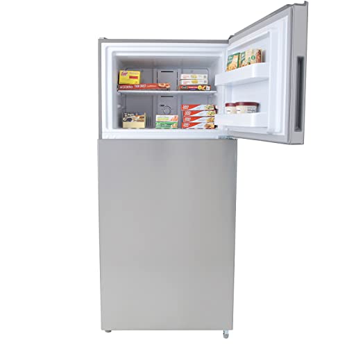 Avanti FF18D3S-4 FF18D cu.ft. Apartment Size Refrigerator, Full Fridge Free Technology Prevents Frost Build-up with Adjustable Shelves, Door Bins & Crisper Drawers, 18 cu. ft, Stainless Steel