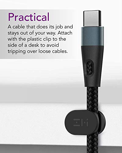 ZMI [6.6ft Black] Hi-Tension USB-C to USB Cable, Braided
