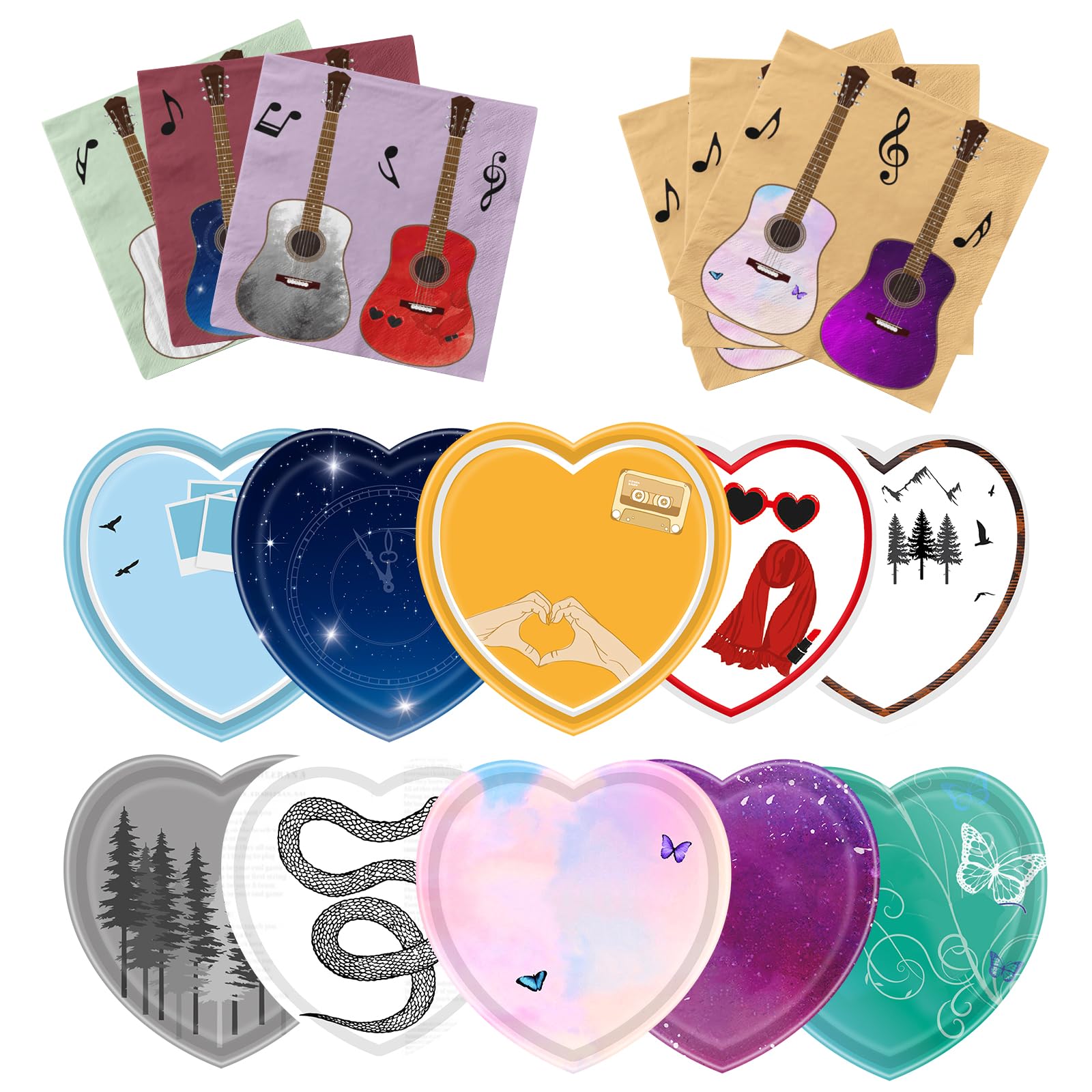 ASSEMBLY Birthday Tableware Set,60PCS Birthday Plates and Napkins Decoration Supplies Dinnerware for Theme Party Decoration