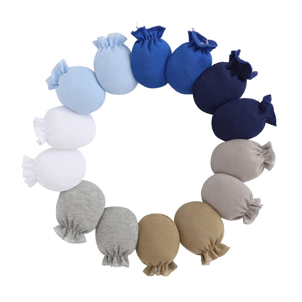 Adeimoo Baby Cotton Gloves Infant Toddler No Scratch Mittens for Little Boys Girls (20 Pairs Mixed Color)