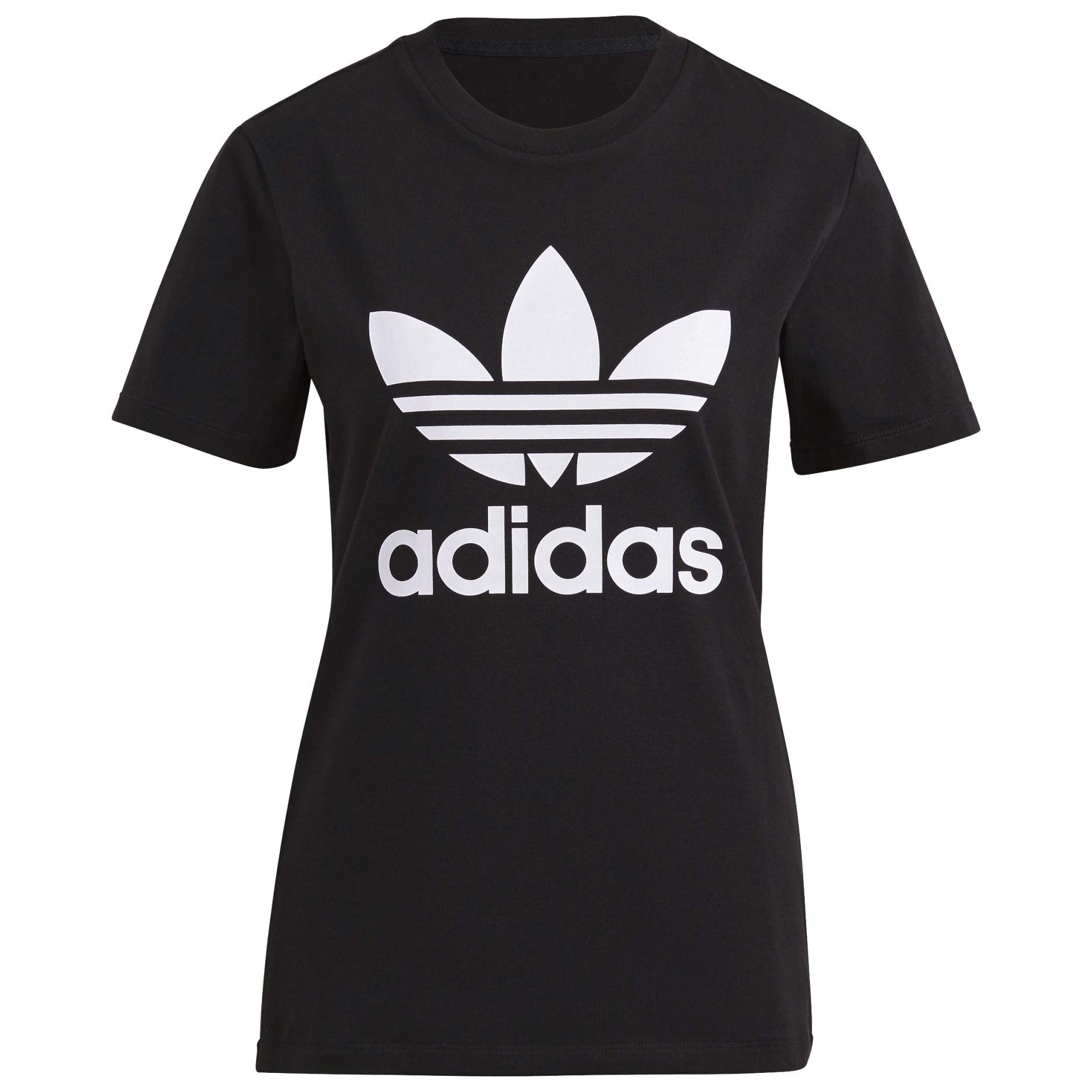 adidas Originals womens Trefoil Tee Shirt, Black, Large US