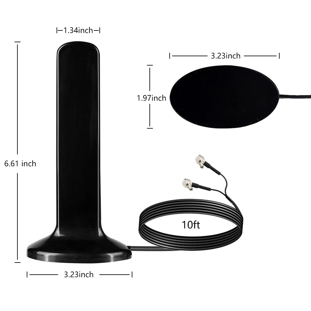 7dBi External 4G LTE 5G Dual TS9 Magnetic Antenna for Netgear AT&T Nighthawk MR6110 MR6150 MR6500 M6 Pro M5 MR5100 MR5200 M1 MR1100 Verizon Jetpack 8800L MiFi Hotspots Netgear LB1120 Router,Slinkdsco