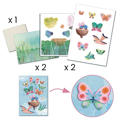 DJECO Fairy Craft Kit - Paint, Draw, Build & More for Home, School or Gifts - Fun & Creative for Family & Friends, Educational Art Craft Kit, Multi- Activitiy for Kids 6+ - Medium