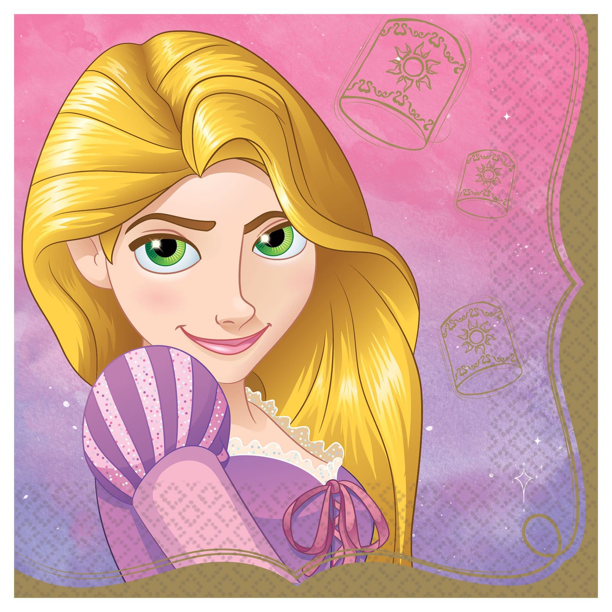 Amscan Disney Princess Rapunzel Birthday Party Tableware Kit Napkins, Plates Bundle, 16 Guests by Just Jazzle