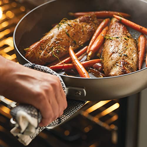 Anolon Advanced Home Hard Anodized Nonstick Sauce Pan/Saucepan with Straining and Lid, 2 Quart (2 Qt Covered Saucepan, Bronze)