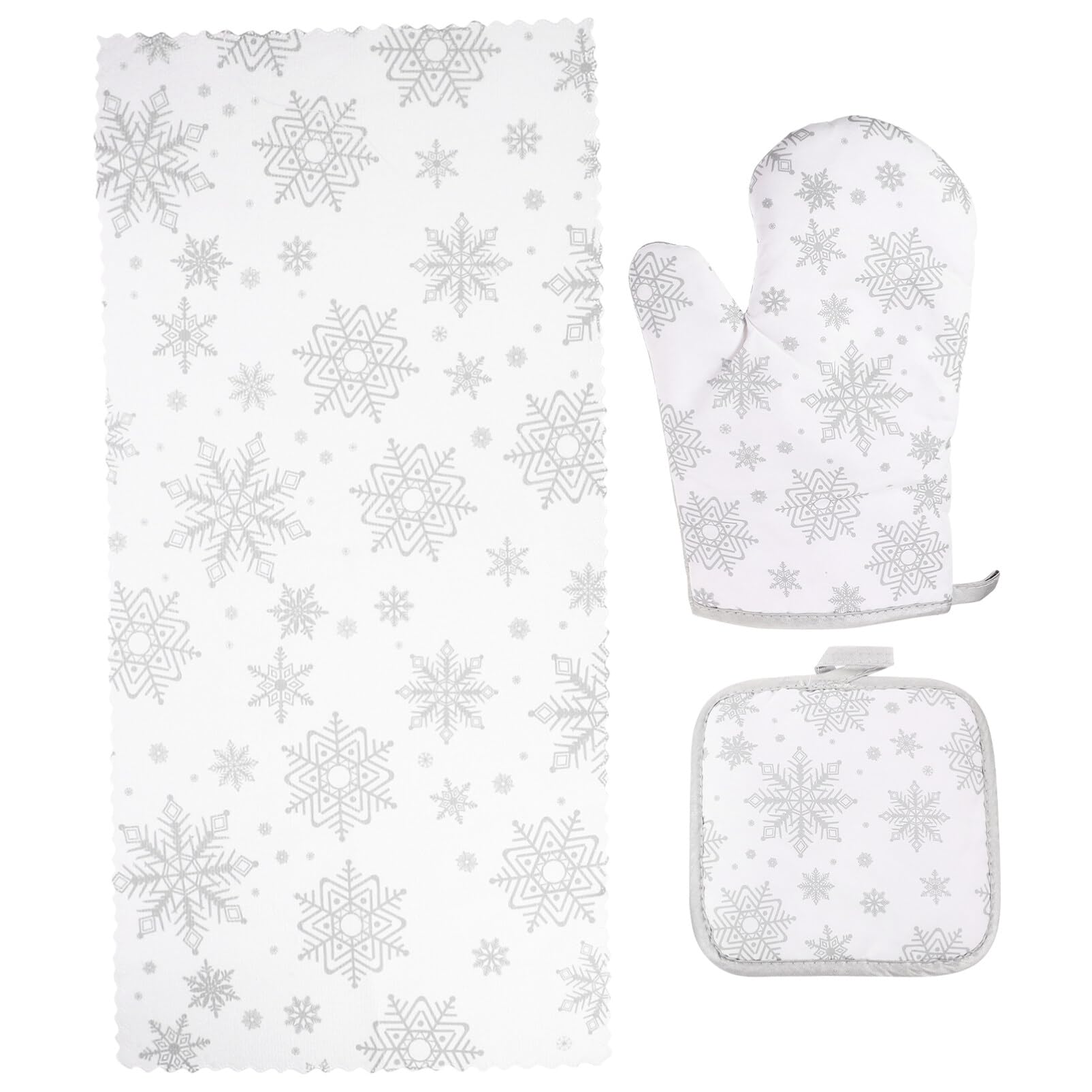 ABOOFAN 1 Set Microwave Glove Xmas Coasters Cooking Mittens Heat Insulated Gloves Mitts for Cooking Thickened Mittens Oven Mitts for Kitchen Hot Mitts Towels Resistance Polyester Christmas
