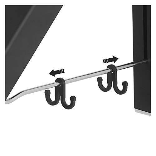Clothes Airer Folding Drying Rack Portable Folding Clothes Hanger Hotel Wall-Mounted Bathroom Drying Rack Household Retractable Invisible Clothes Rail Drying Rack (Color : Black Single)
