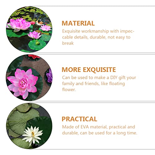 DOITOOL Lily Pads for Ponds Artificial Floating Foam Lotus Leaves, 2PCS Realistic Lily Pads Leaves 23.6 Inch Large Artificial Water Lily Pads Ornaments for Pond Pool Aquarium Water Decoration