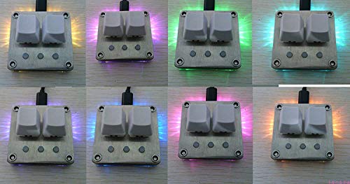 Mini One-Handed OSU Keyboard Gaming OSU Keypad Touch Wheel Axle Tester Cherry Switch RGB LED Backlit Portable Programmable (Cherry Red Switch)