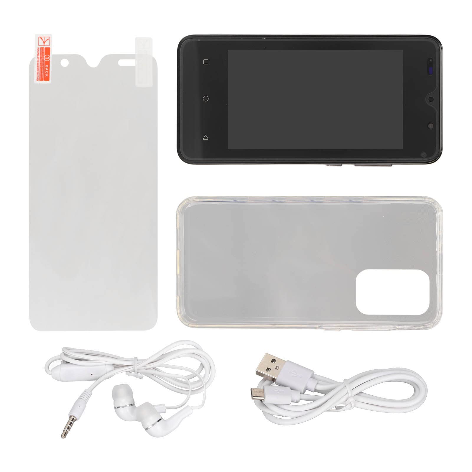 4.5 Inch Smartphone, HD Camera Ultrathin ROM 4GB Smartphone with Date Cable for Daily Use (Black)