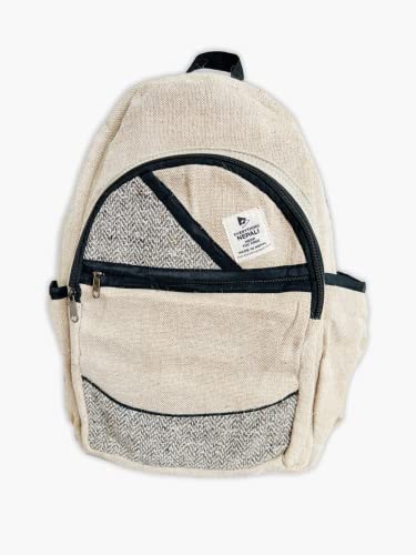 Backpack, Fits laptop, Eco friendly, Organic Hemp travel and laptop Backpack, handcrafted by the best artisans in Nepal (Alpine)