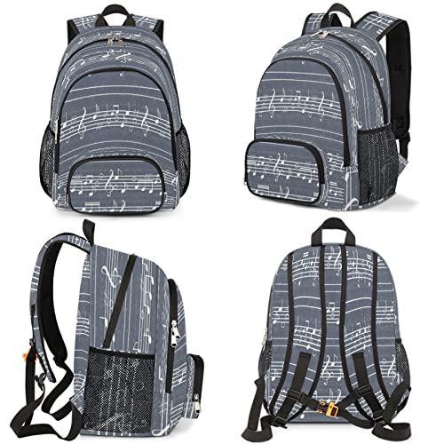 Backpacks for Boys Girls Retro Music Note School Backpacks for Traveling Laptop Backpacks Teens Bookbag College Backpack with Laptop Compartment Casual Daypack