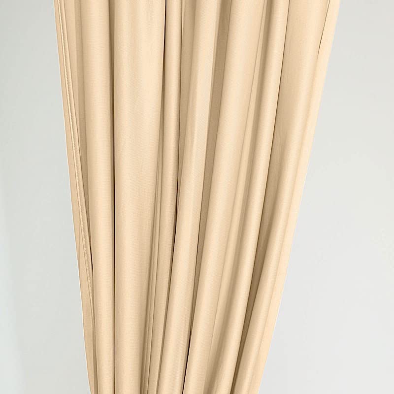 BalsaCircle 10 ft x 10 ft Champagne Polyester Photography Backdrop Drapes Curtains Panels - Wedding Decorations Home Party Reception Supplies