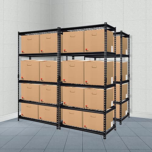 Pachira 36" W x 18" D x 72" H Adjustable Height 5-Shelf Steel Shelving Unit Utility Organizer Rack for Home, Office, and Warehouse, Black