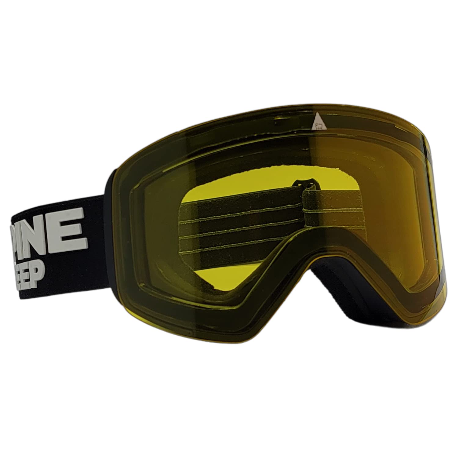 Alpine Sheep Ski & Snowboard Goggles, two magnetic interchangeable lenses, Men and Women (Black Frame, One Dark Blue; One Yellow)