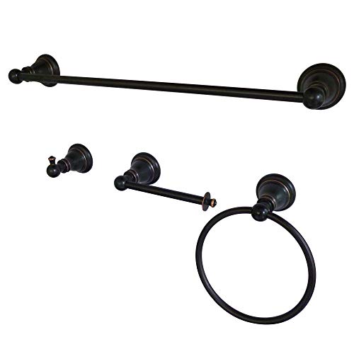 Kingston Brass BAHK192478NB American Classic Towel Bar/Towel Ring/Toilet Paper Holder/Robe Hook, 18", Naples Bronze