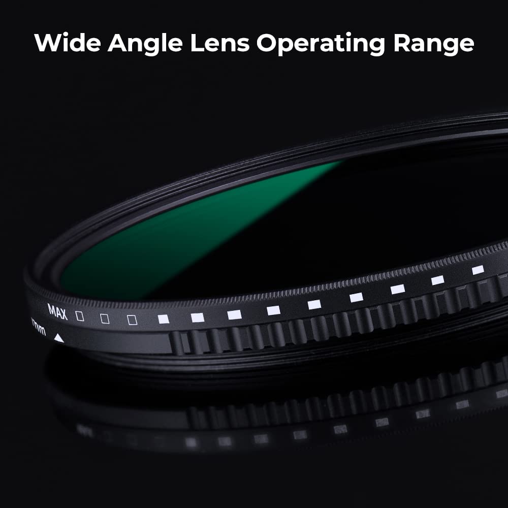 52mm Variable ND8-2000 & CPL Lens Filters Kit (2 Pcs) 3-11 Stops Adjustable Neutral Density Circular Polarizer Lens Filters Set
