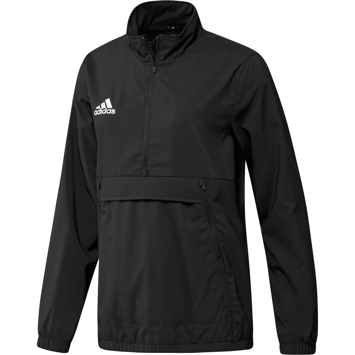 adidas Stadium Quarter Zip Woven Longsleeve Womens Pullover XS Black-white