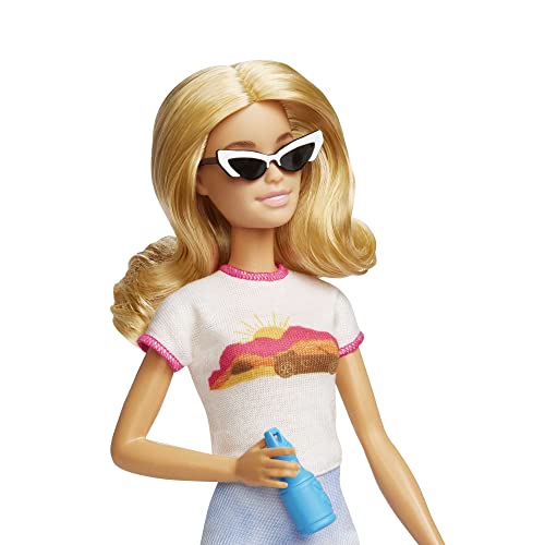 Barbie Doll & Accessories, Travel Set with Puppy and 10+ Pieces, Suitcase Opens & Closes, Malibu Doll with Blonde Hair