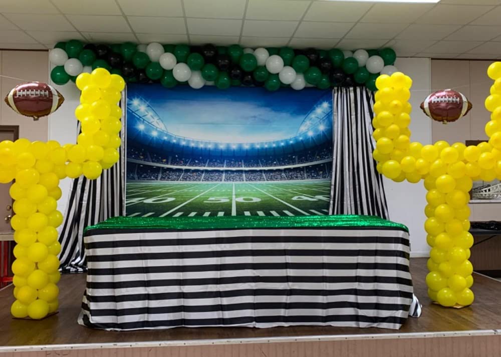 RUINI Football Field Photography Backdrop Football Field AuditoriumLight Themed Party Backdrop 9x6FT