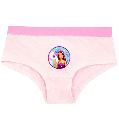 Barbie Underwear | Girls Cotton Underwear| Pack of 5 Girl Panties Multicolour 8 Multicolor
