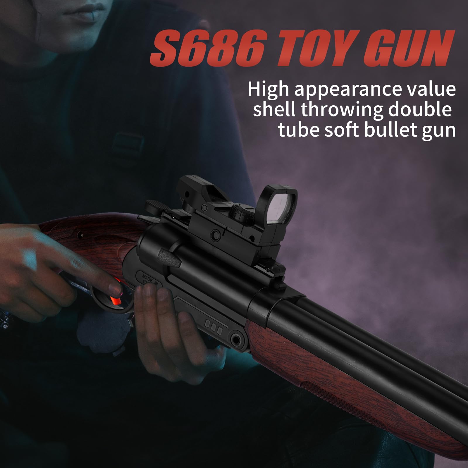 Eaciilee Toy Gun Soft Bullet Educational Model Shooting Games for 6+ Boys Toy Gun Soft Bullet Educational Mode