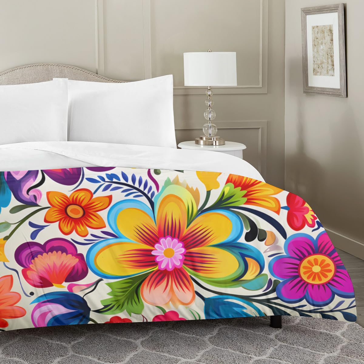 Bohemian Double Bed Duvet Set - 3 Pieces | Various Sizes | Soft & Breathable | Durable Hidden Zipper | High Density Wash | Unisex & All-Season Full 79x90 Inch