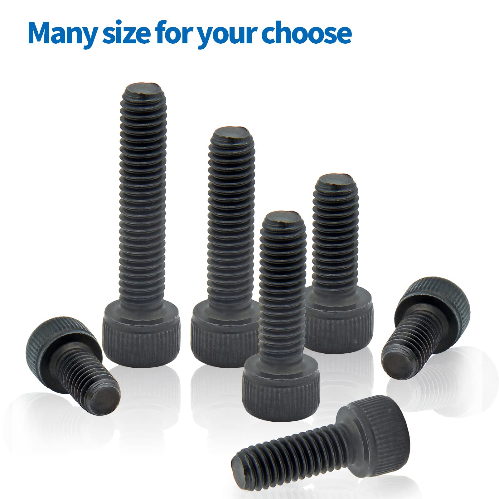 Augiimor 30PCS M6 x 25mm Socket Head Cap Screws 1mm Pitch Alloy Steel, Black Oxide Hexagon Socket Cap Head Bolts Screws
