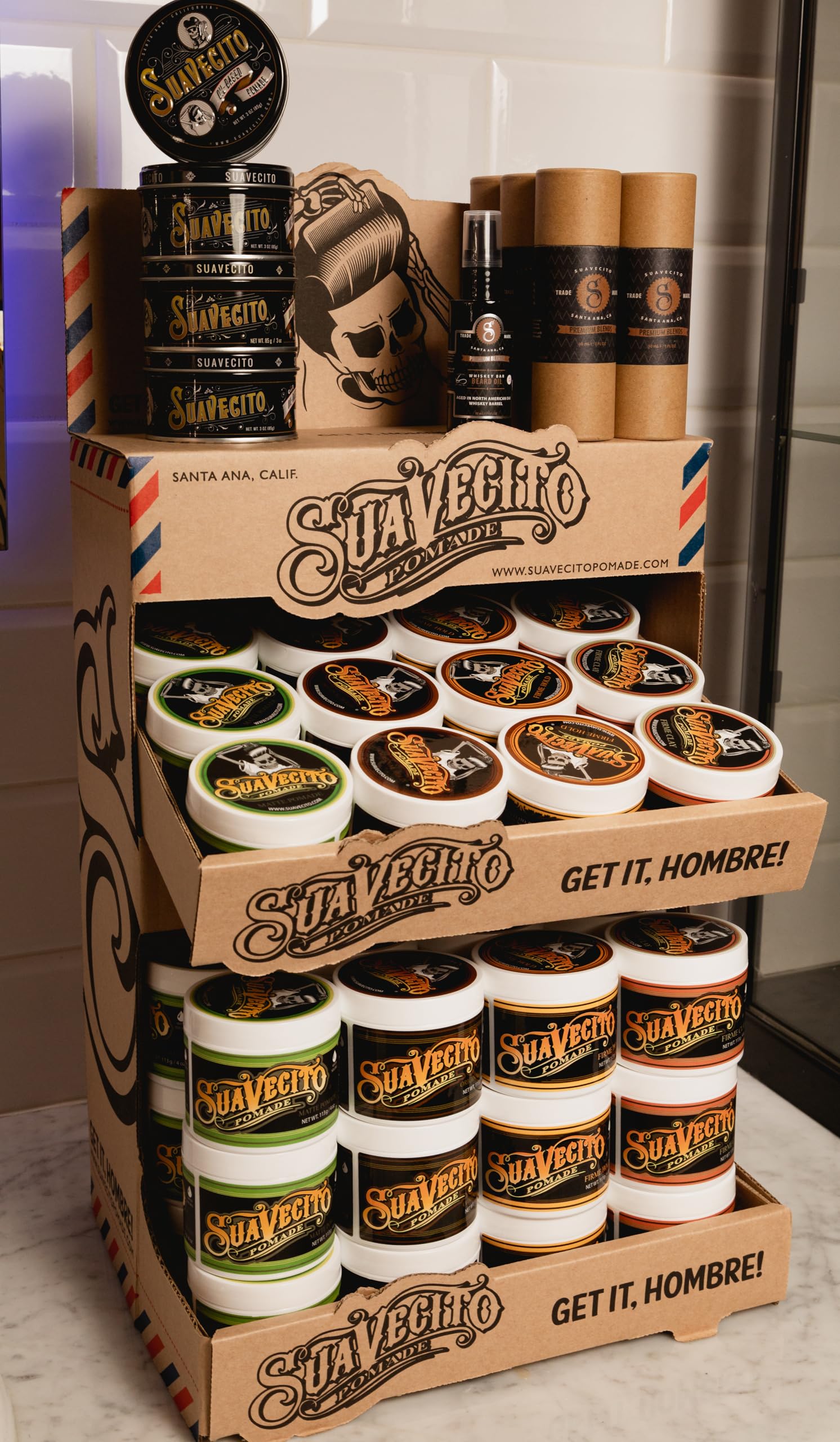 Suavecito Premium Blends Beard Oil - Leave-In Beard Conditioner For Softening Hair, Hydrating Skin, Eliminating Beard Dandruff, Healthy Beard Growth - Whiskey Bar Fragrance - 1 oz