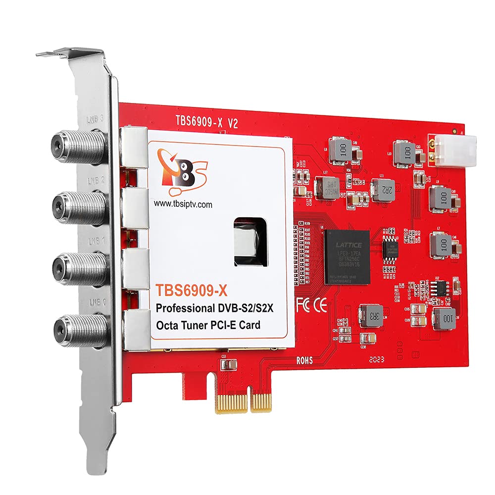 TBS6909X DVB-S/ S2/ S2X 8 Tuner PCI Express Digital Satellite TV Card for Live TV