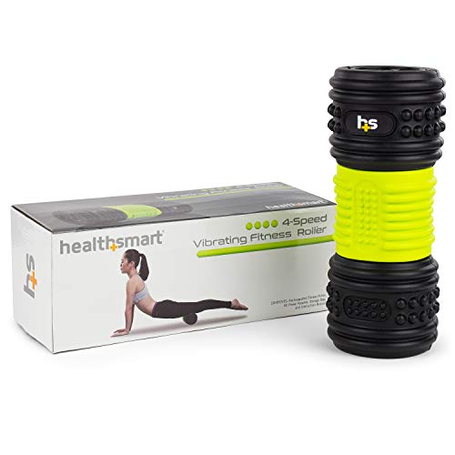 HealthSmart Vibrating Foam Roller, FSA & HSA Eligible Massage Roller and Muscle Roller for Exercise and Physical Therapy with Four Speed Vibrations and Deep Tissue Massage, Firm Density