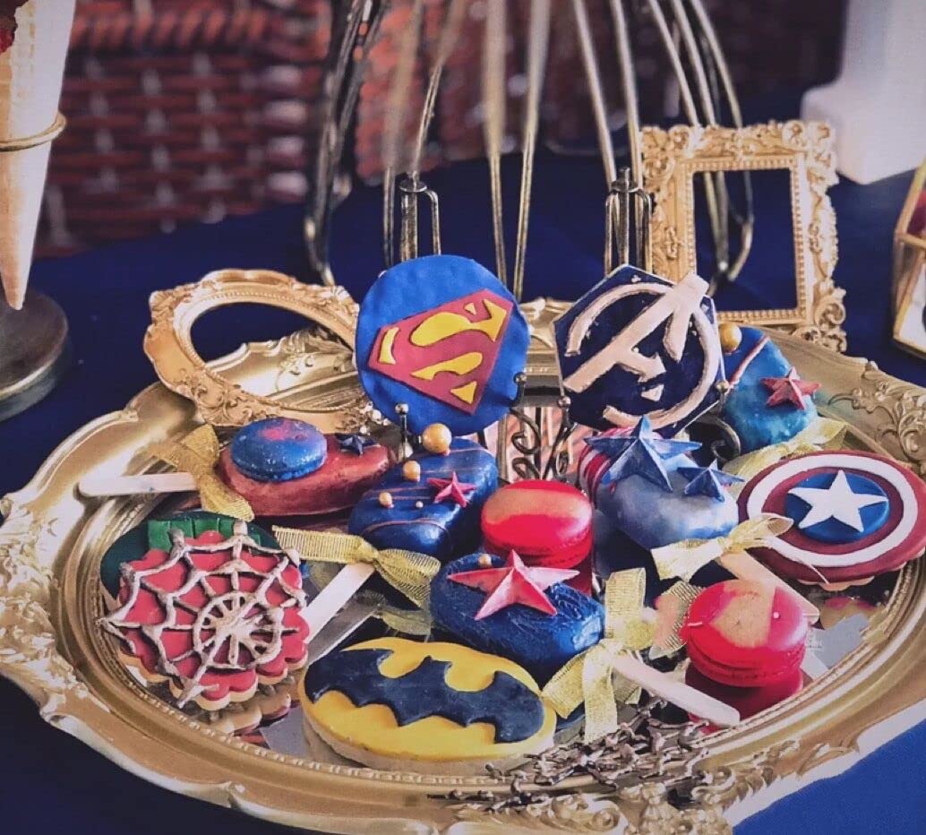 Anyana 4pcs set Super Hero Batman Superman cartoon Cookie impression Cutter pastry stamp biscuit mold Sugarcraft Cake Decoration