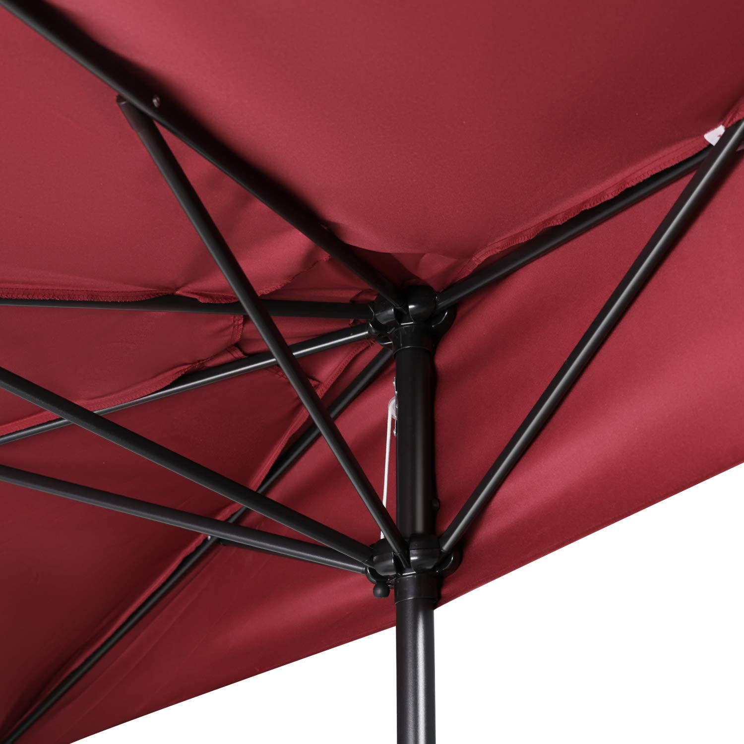 ABCCANOPY Patio Umbrella 11FT - Outdoor Half Umbrellas for Patio, Backyard, Garden, Deck (Burgundy)