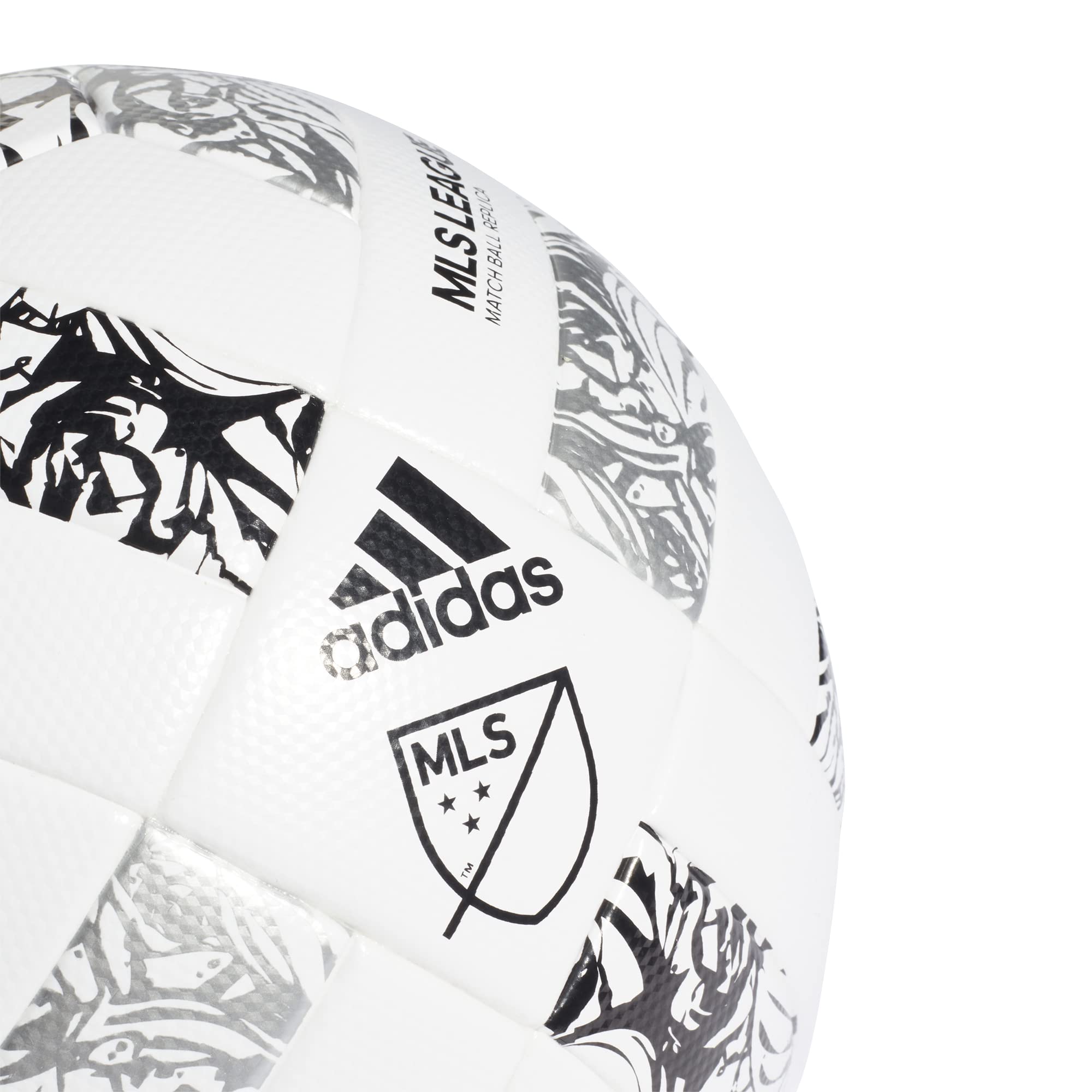 adidas Unisex-Adult MLS League Nativo Ball, White/Black/Iron Metallic, 5
