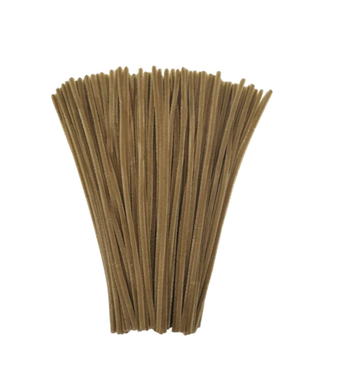 DOKOO Craft Pipe Cleaners 200 PCS Chenille Stem Twistable Stems Children’s Bendable Sculpting Sticks for Crafts and Arts Creative Christmas Decoration School Projects (6MM x 12 Inch) (Light Brown)
