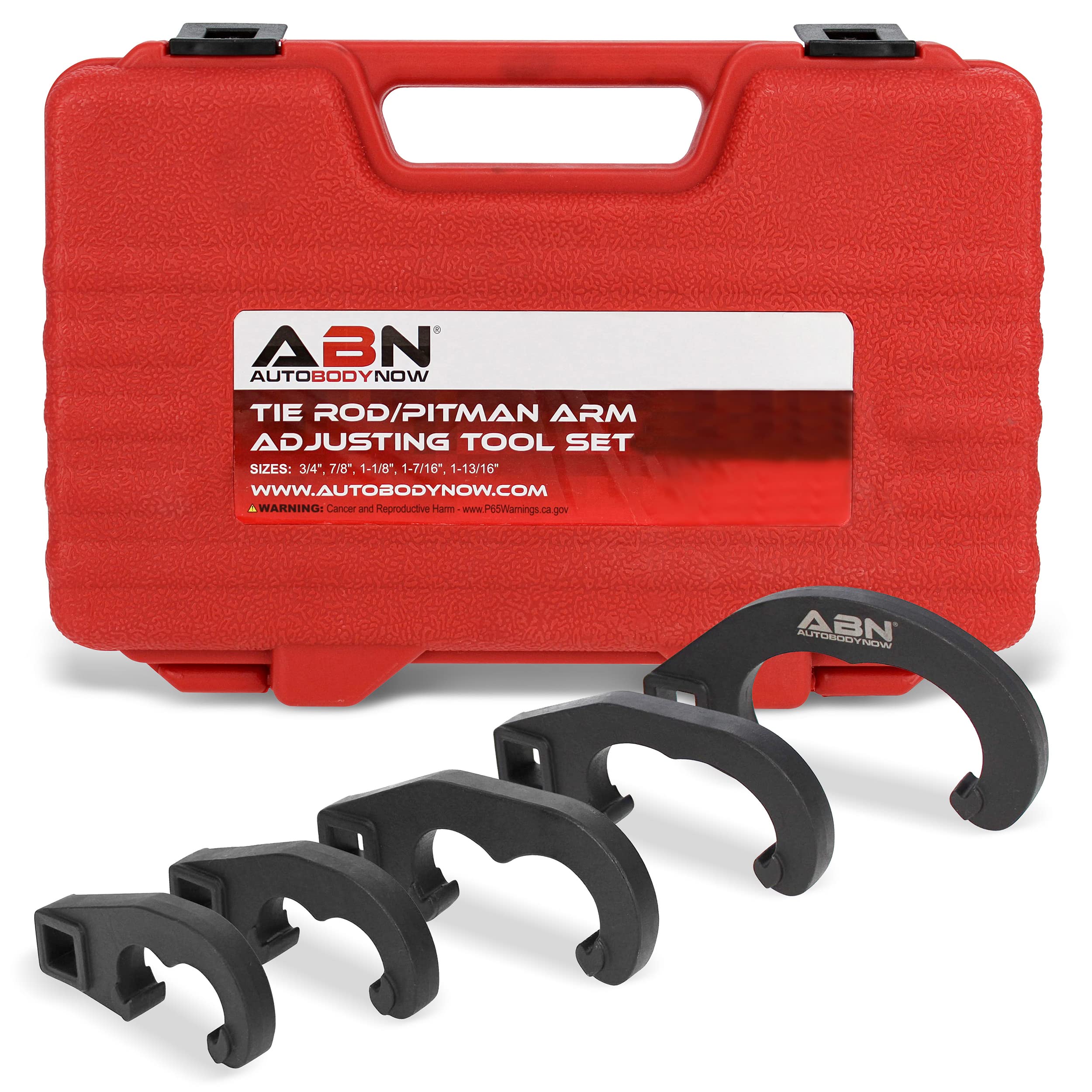 ABN Tie Rod and Pitman Arm Adjusting Tool Set – 5 Pc Tie Rod Adjusting Tool Kit and Heavy Duty Pitman Arm Puller Set