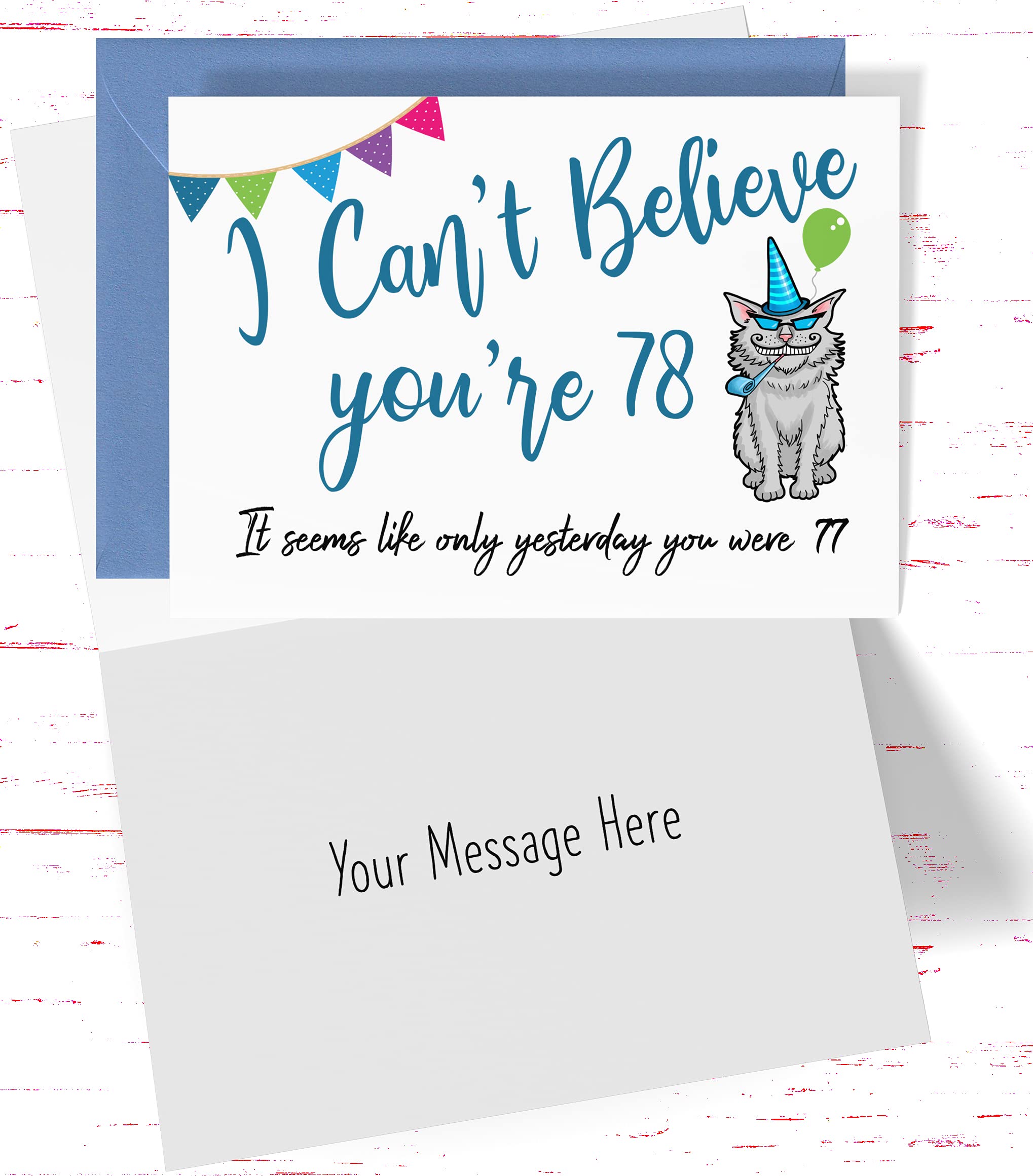 Audacious Cards 78th Birthday Card - Funny Joke 78th Birthday Card for 78 Year Old Birthday