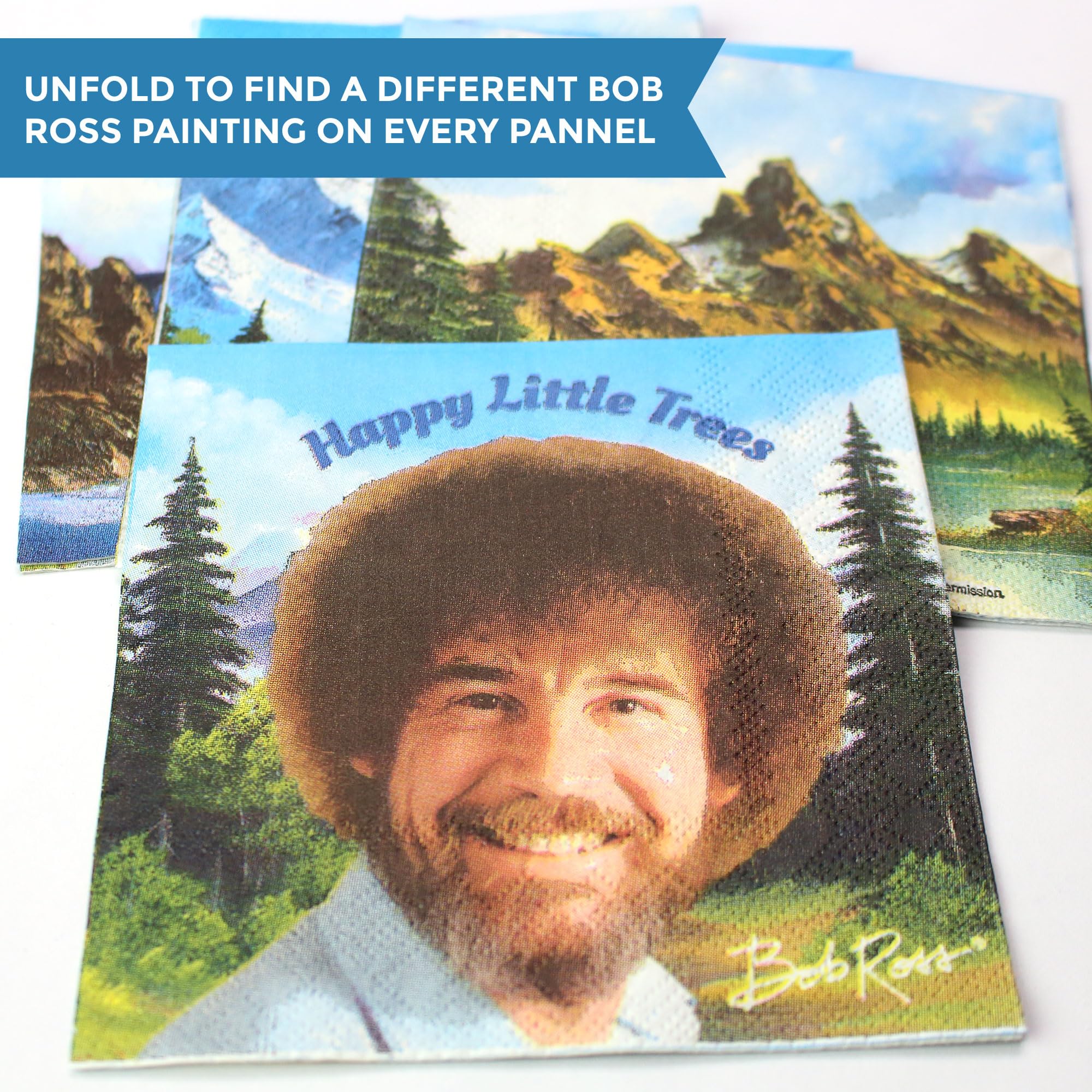 Bob Ross Party Supplies (Standard) Classic Happy Birthday Decorations, Graduation, Retirement, Art Party, 66 Piece Set, by Prime Party
