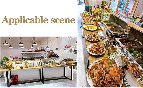 Chafing Dishes Chafing Dish Buffet Set, Food Warmers Server Warming Tray Round Rectangular Chafers, Stainless Steel Square Chafer, Round Food Warmer Chafing For Catering Warmer Chafer Set, Energy Effi