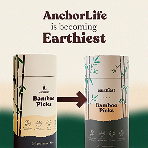 Cocktail Picks - Bamboo Skewers - Toothpicks For Appetizers-4 inch Wooden Skewers (100 Pack) - Party Toothpick for Appetizer and Cocktail Drinks.