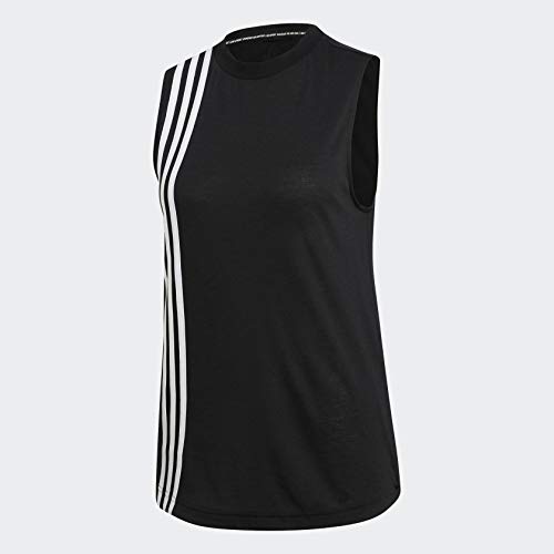adidas Women's Must Haves 3-Stripes Tank Black/White Small