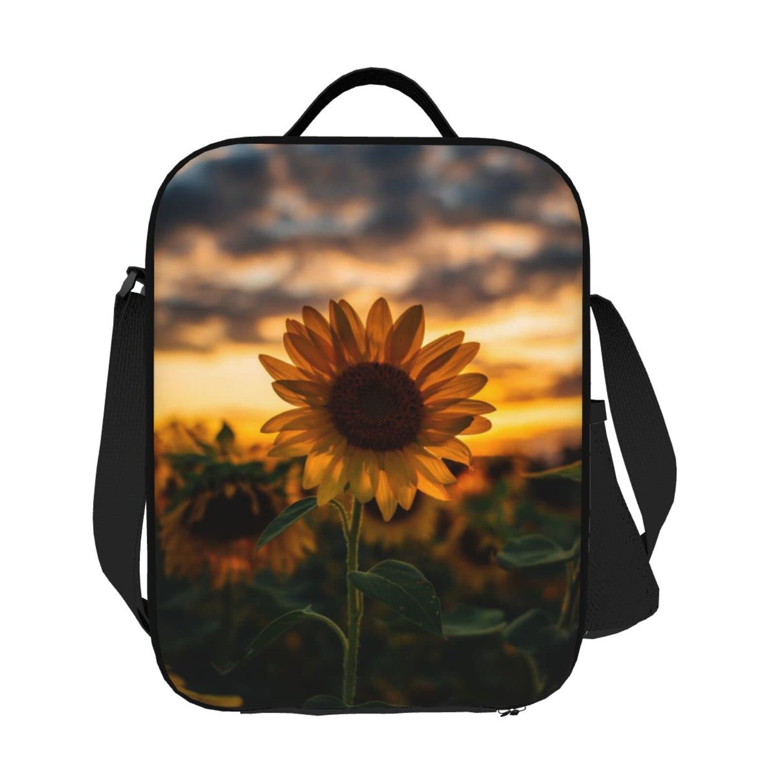 AHOBAGGA Personalized Lunch Bag Custom Your Name Picture Photo Insulated Lunch Tote Box Reusable Picnic Lunch Boxes for Work Travel Picnic Hike Beach