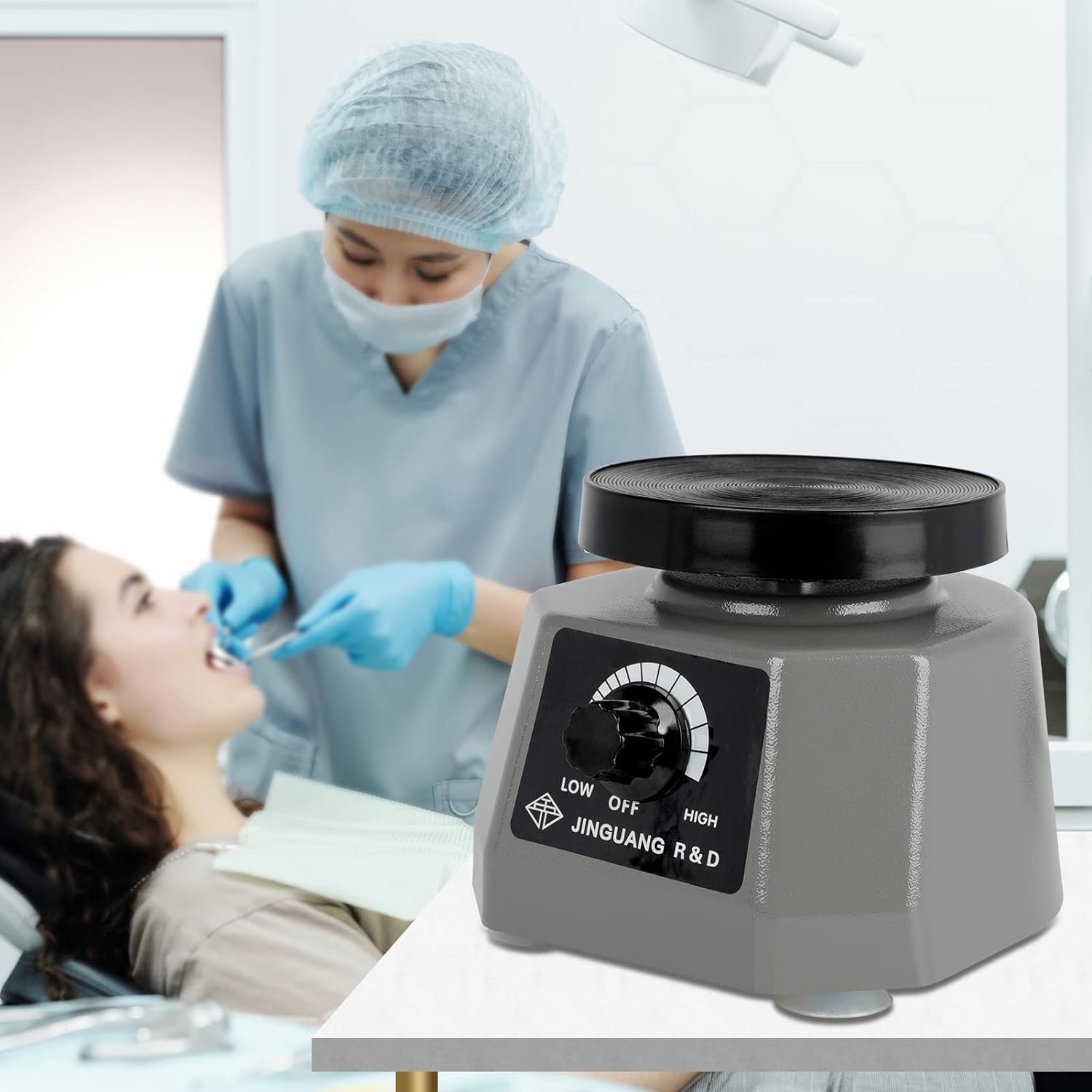 East Dental-Lab Vibrator 4" Round Dentist Equipment,