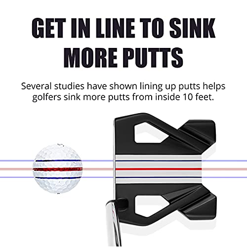 59Golf - Golf Ball Triple line Marker + Permanent Markers (red and Blue + Poker chip)