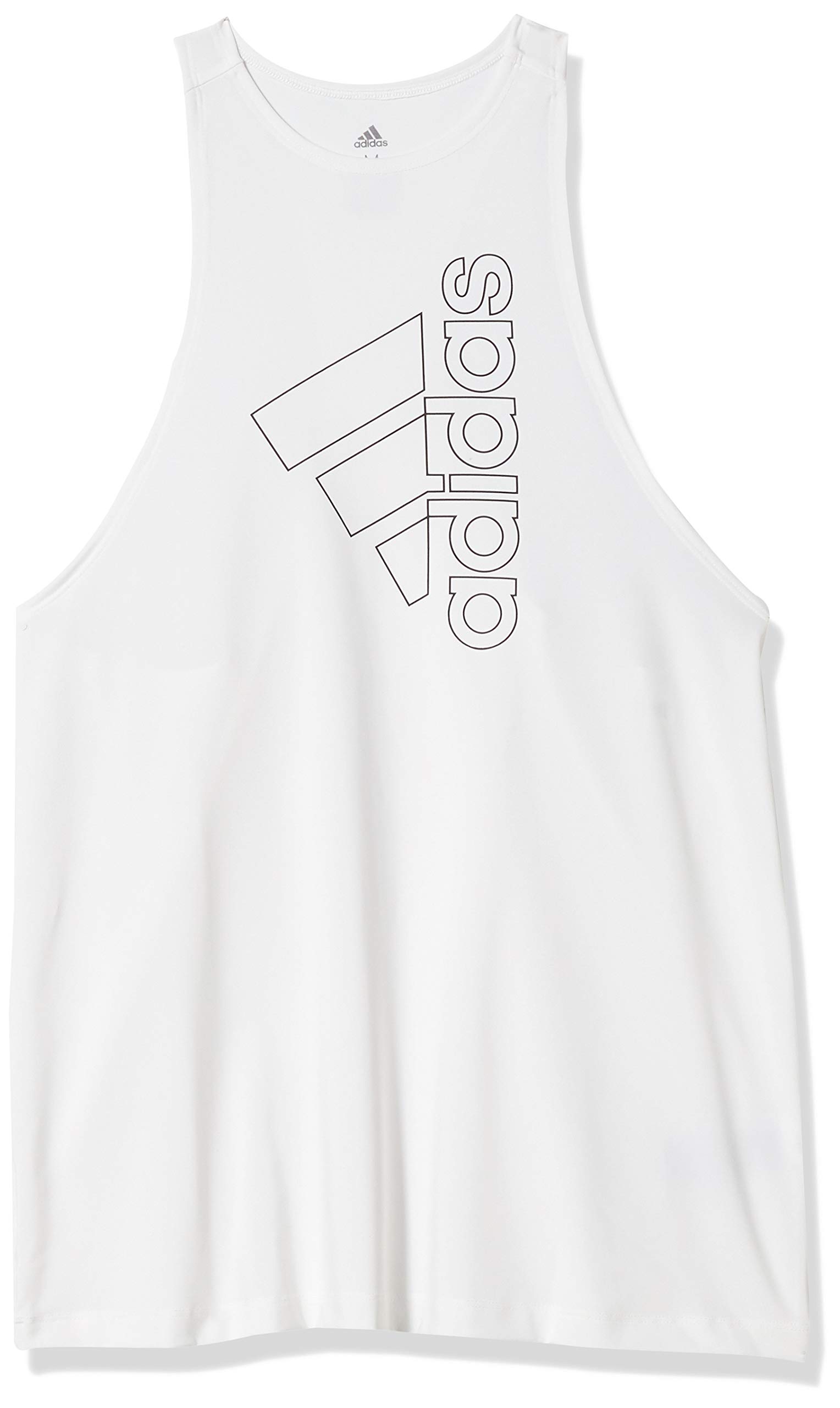 adidas Women's Tech Badge of Sport Tank White/Black XX-Small