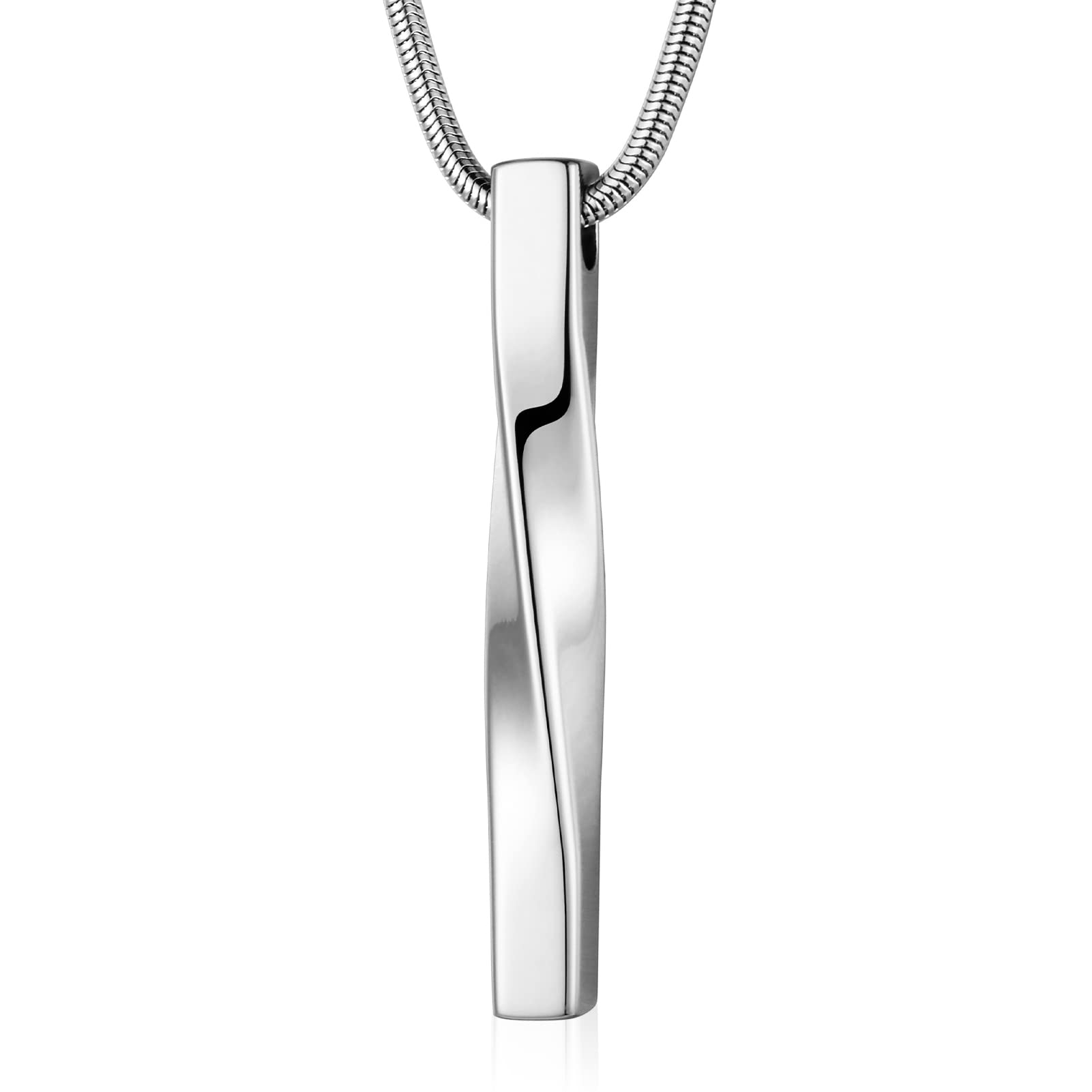 abooxiu Cremation Jewelry for Ashes Twist Ashes Necklace Urn Necklace for Ashes Cremation Necklace Stainless Steel Urn Pendant Memorial Keepsake for Women Men