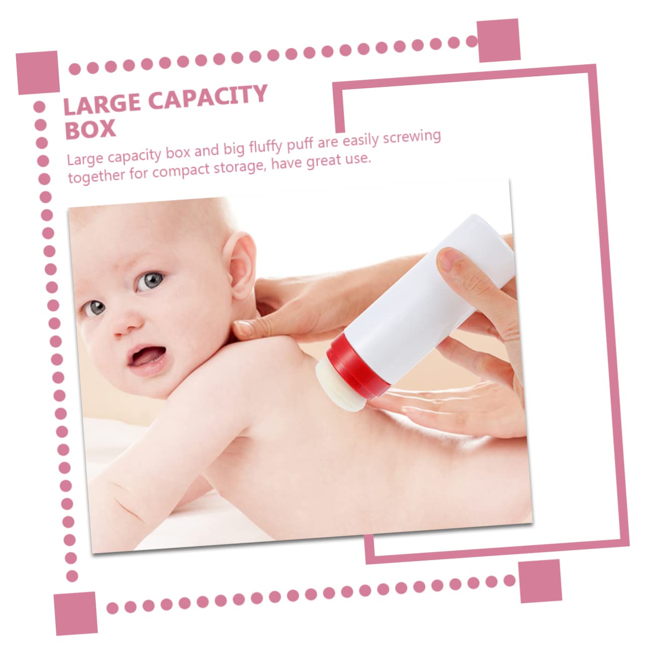 ADOCARN 2 pcs After- Compact Makeup Fluffy Bath Powder Containers Baby Holder Kids Face Travel Puff Refillable Blush Container Convenient Adult Jar Skin Capacity Empty Home Toddler Infant